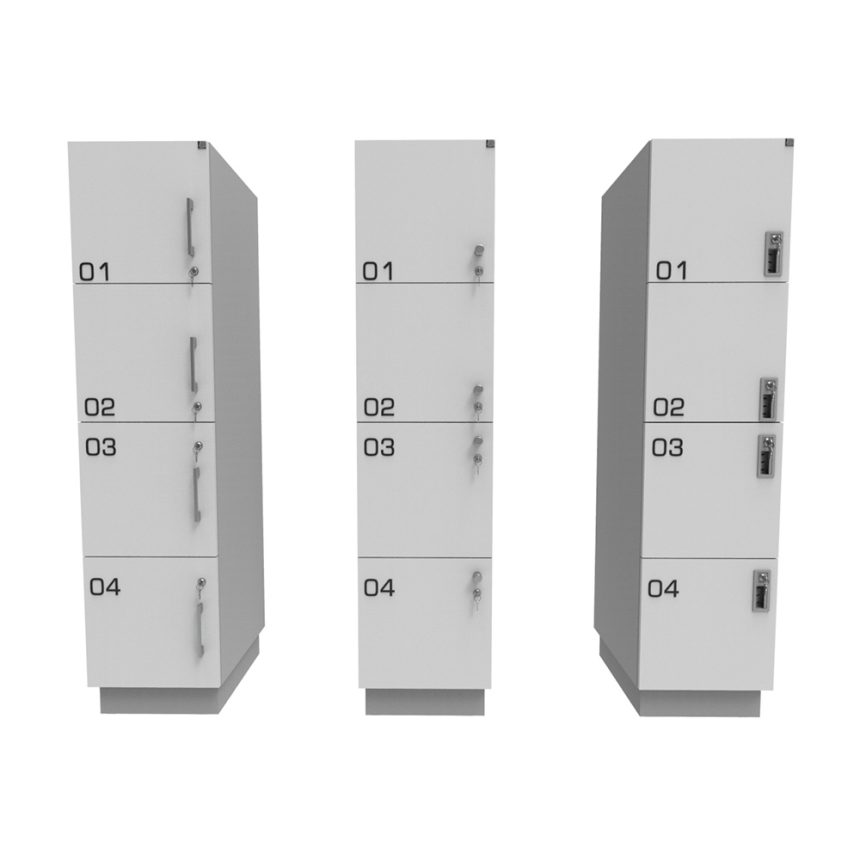 Locker porta candado – 1 Cuerpo con 4 Puertas Verticales – liberona