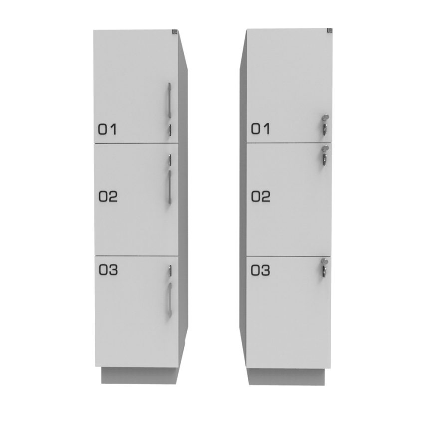 Locker porta candado – 1 Cuerpo con 4 Puertas Verticales – liberona